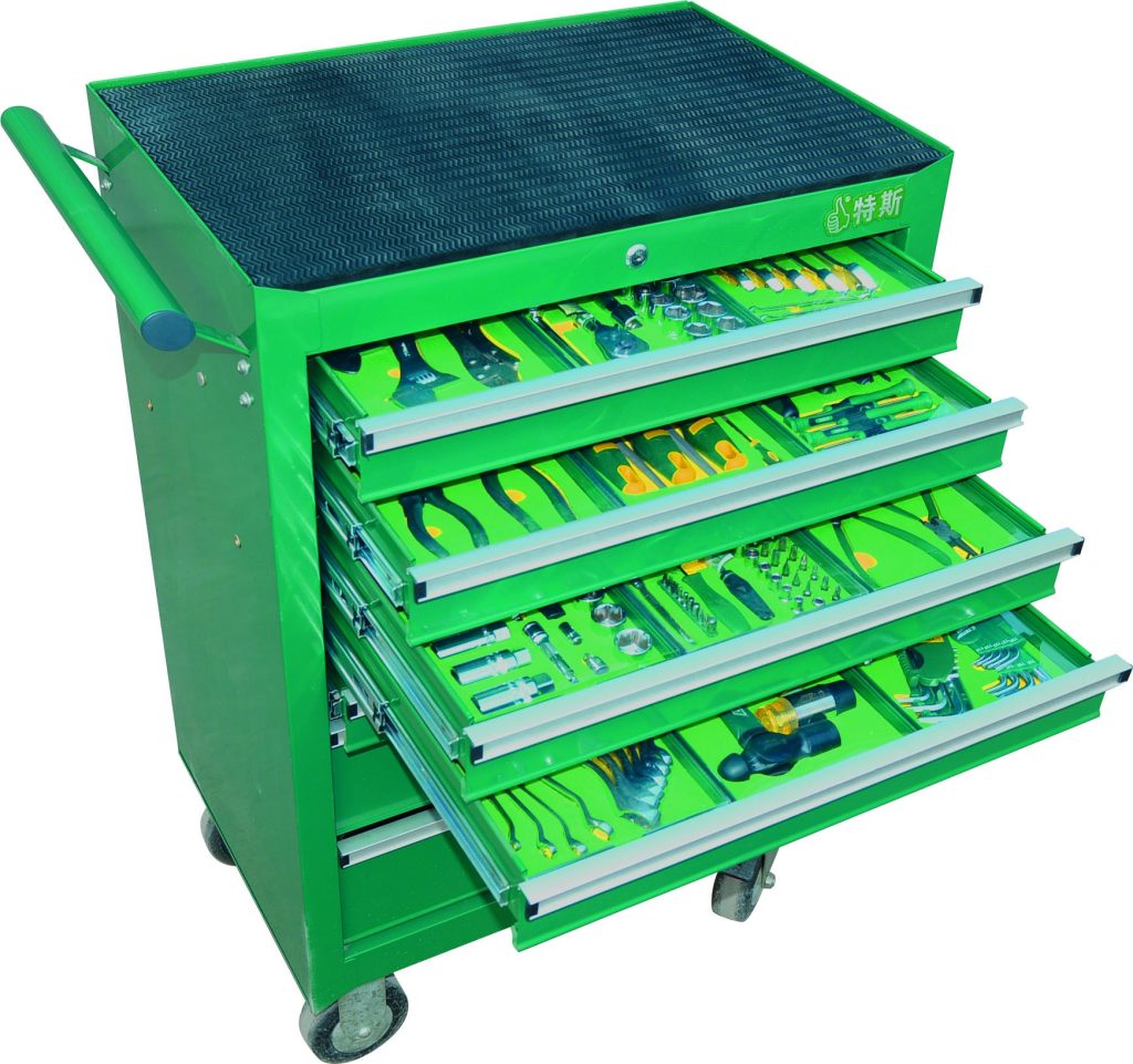 215 pcs PRO Seven Drawer Tool Trolley with Tools - UNITED ENGINEERING ...